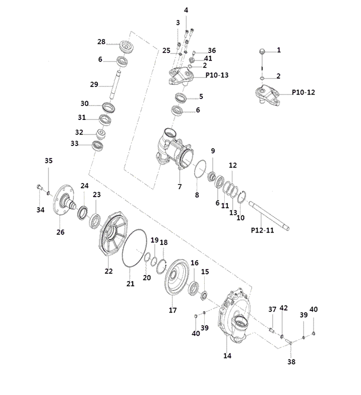 E01030 GEAR CASE, FRONT AXLE - TYM Tractors