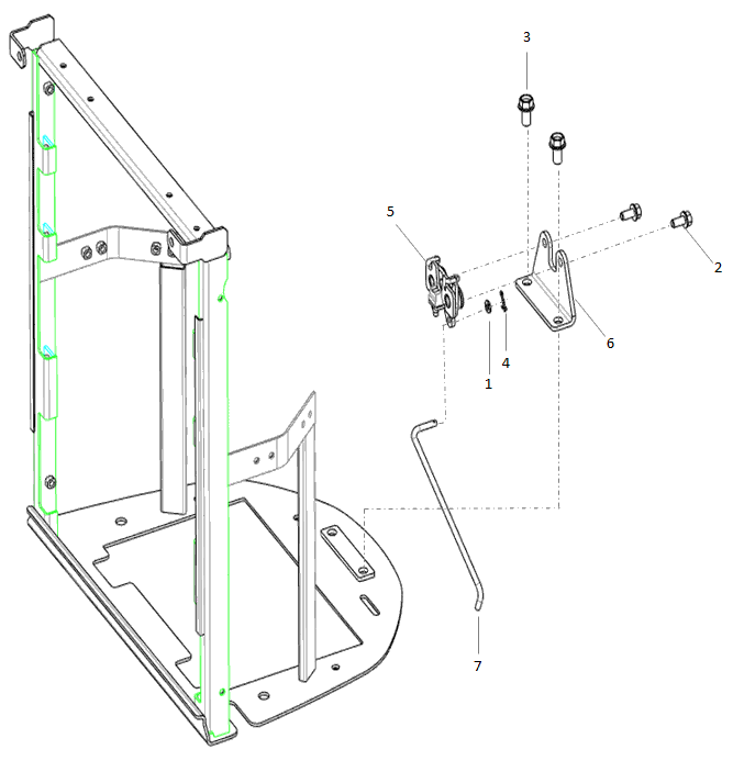 G01040 LATCHING DEVICE, BONNET - TYM Tractors