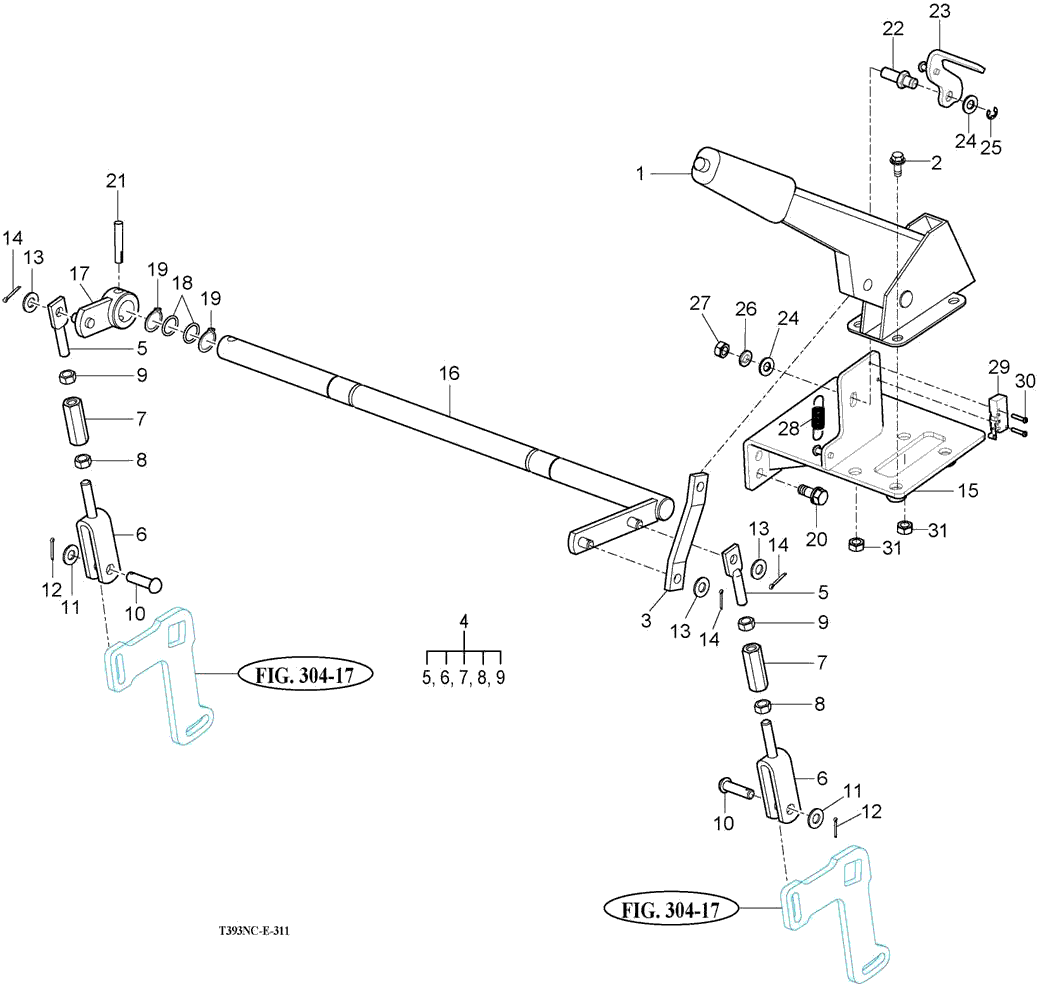 311 HAND BRAKE LINKAGE - TYM Tractors