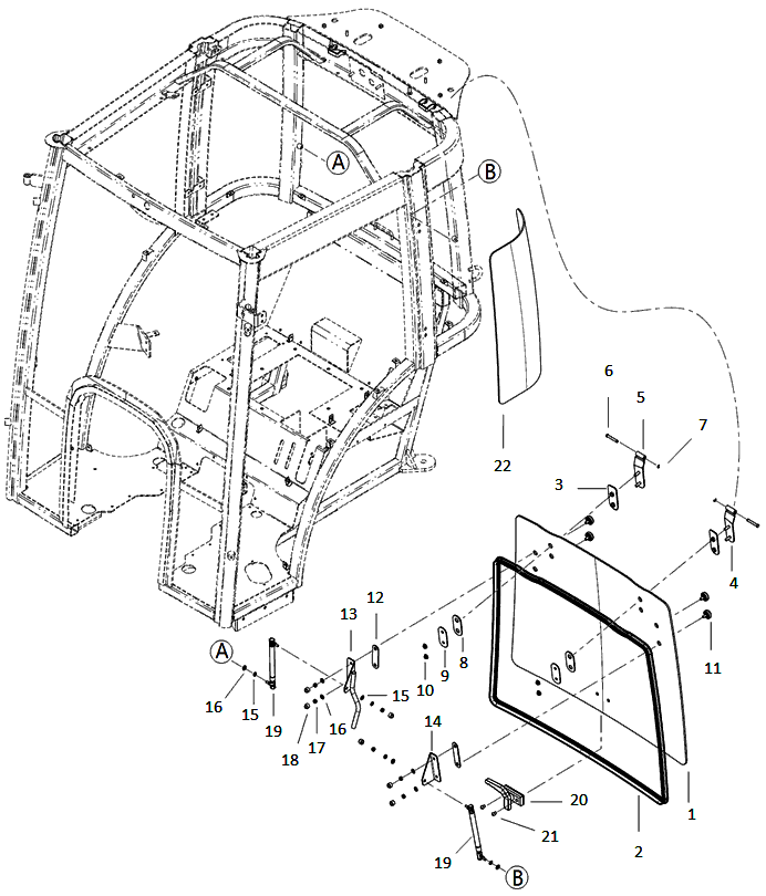 G02072 REAR WINDOWS - TYM Tractors