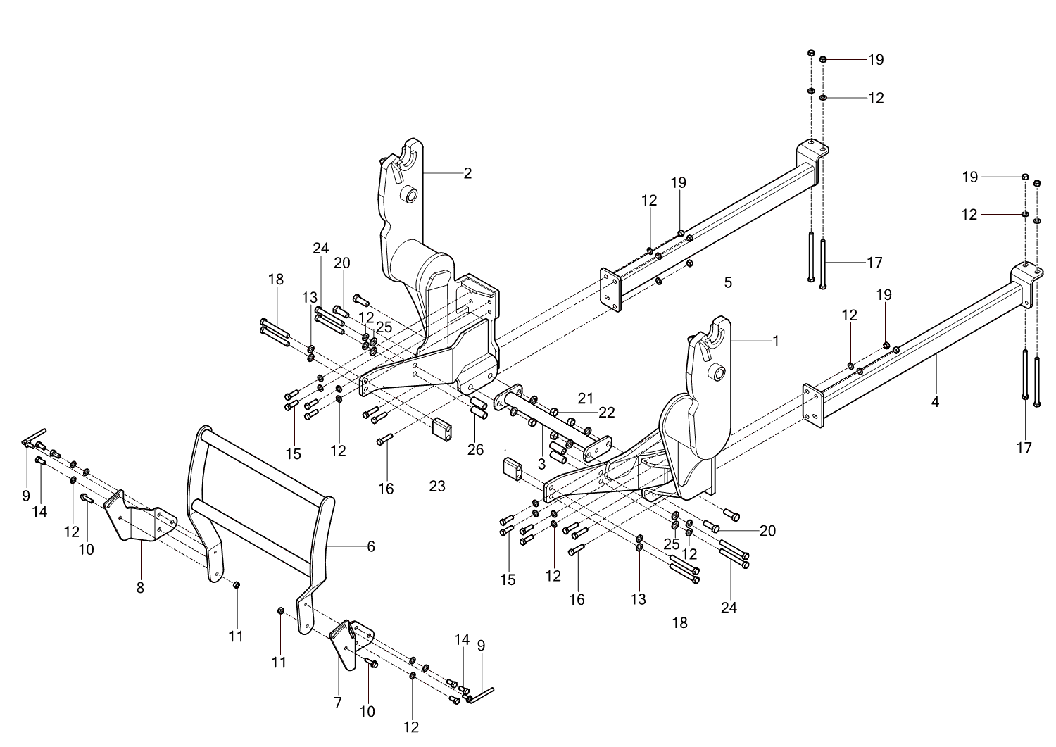 003 MOUNTING FRAME ASS'Y - TYM Tractors