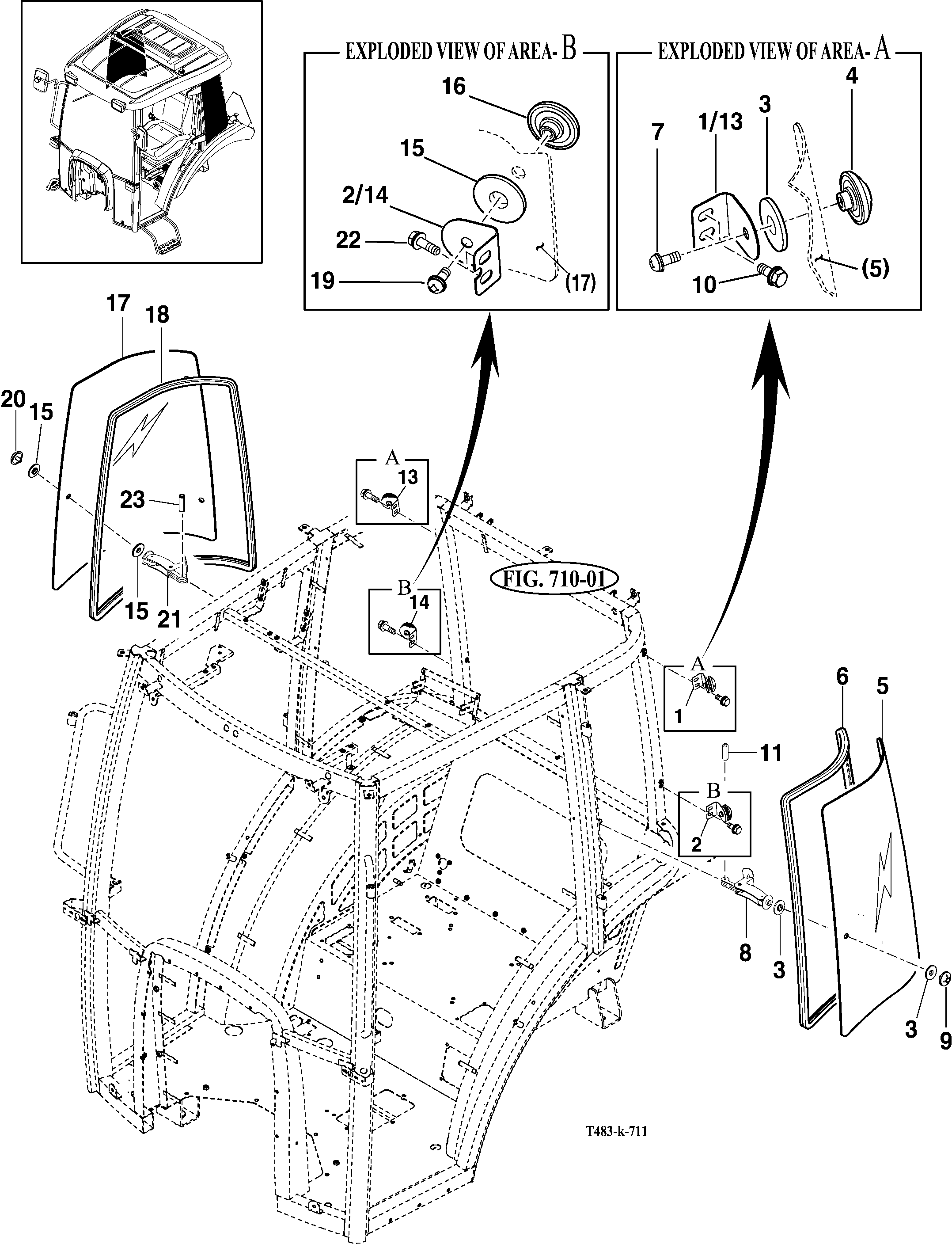 711 SIDE GLASS - TYM Tractors