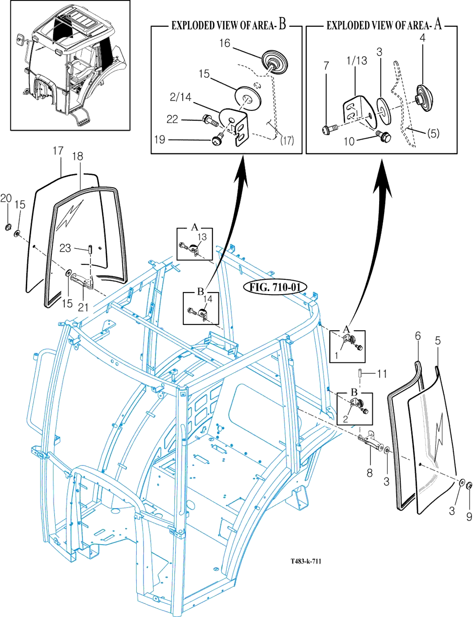 711 SIDE GLASS - TYM Tractors