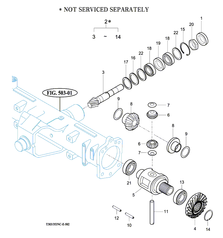 502 FRONT DIFFERENTIAL GEARS & SHAFT - TYM Tractors